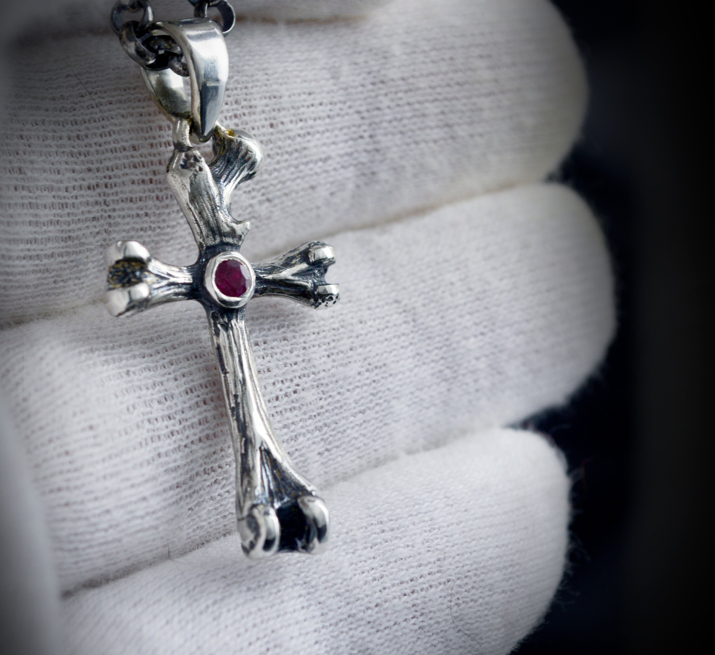 Solid Silver Small Femur Bone Pendant, Realistic Human Bone Necklace ...