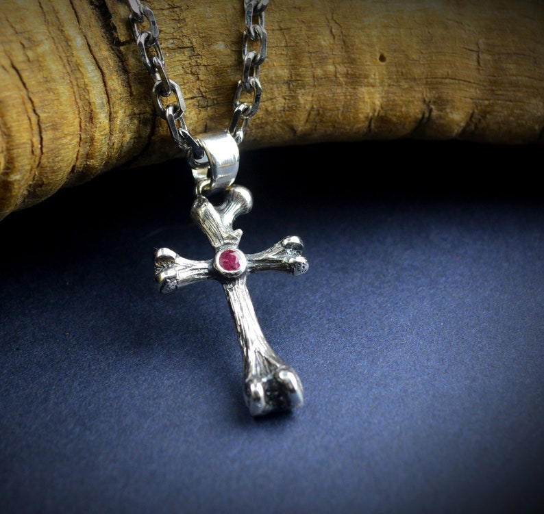 Solid Silver Small Femur Bone Pendant, Realistic Human Bone Necklace ...