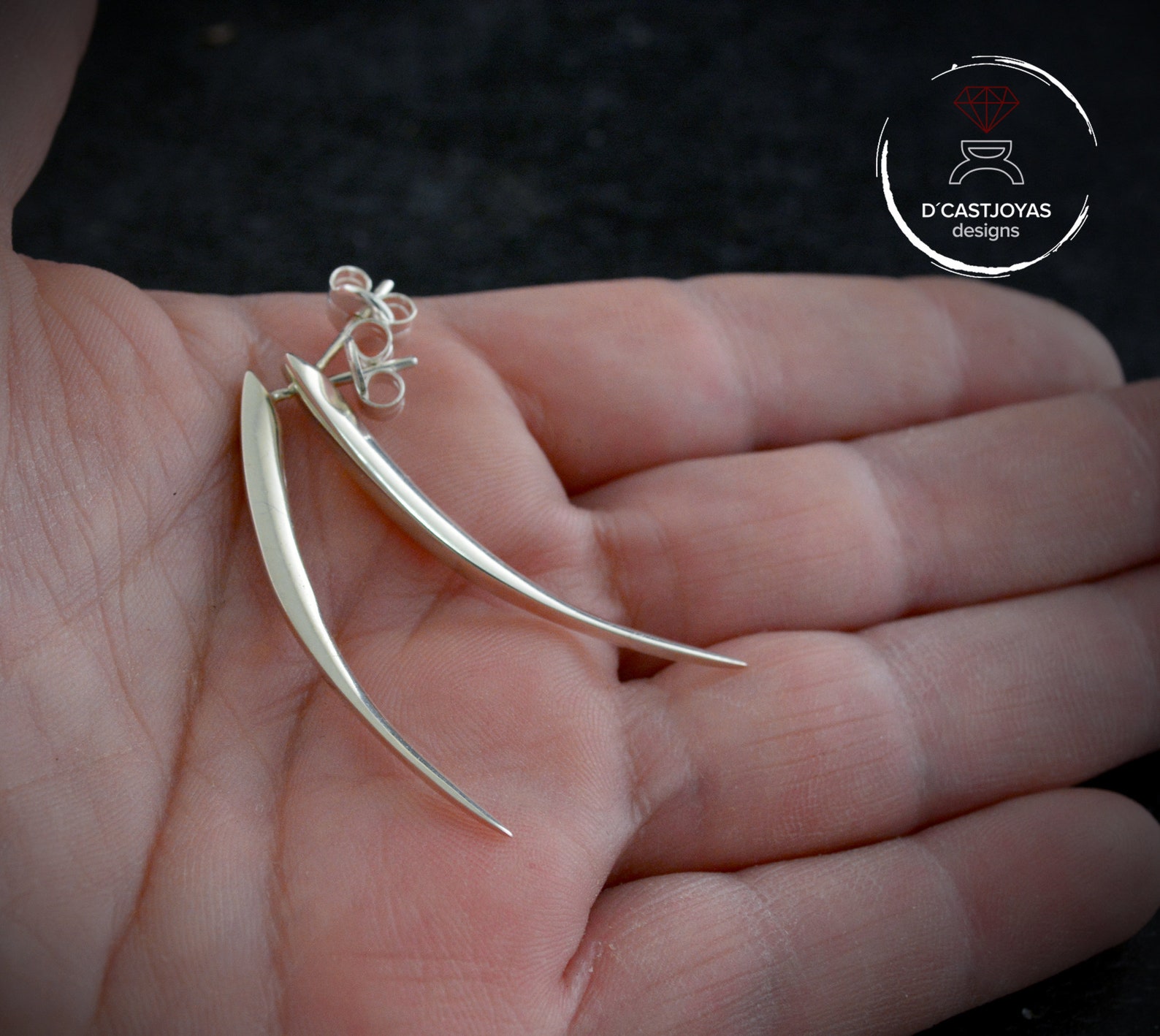 Silver Snake Fangs Long Earrings - Etsy