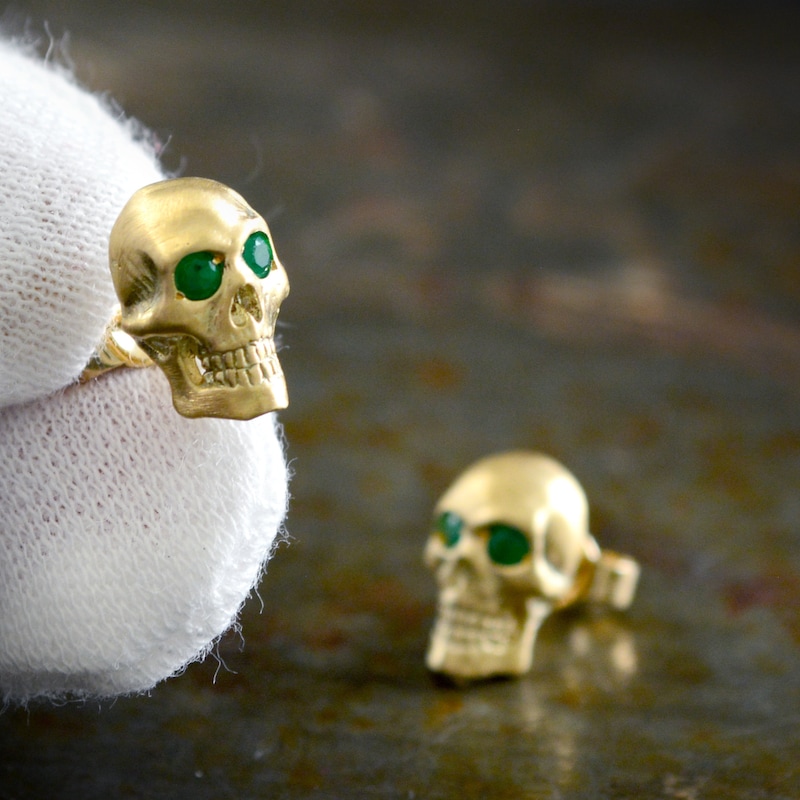 Skull Earrings - Etsy