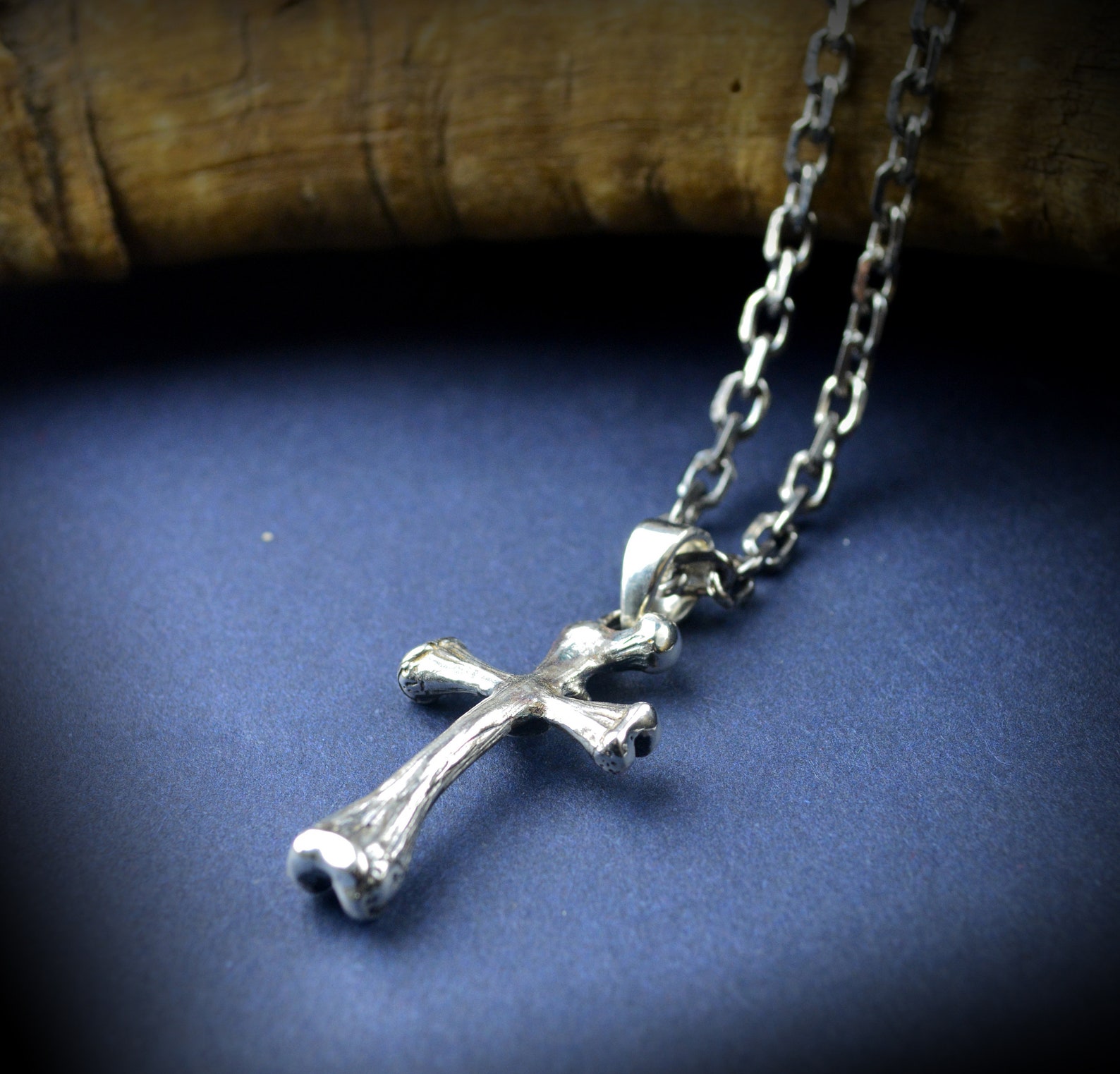 Solid Silver Small Femur Bone Pendant, Realistic Human Bone Necklace ...