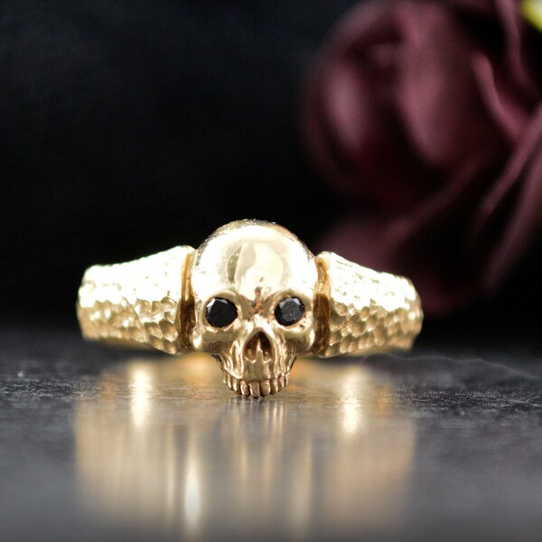 Gold Skull Ring - Etsy