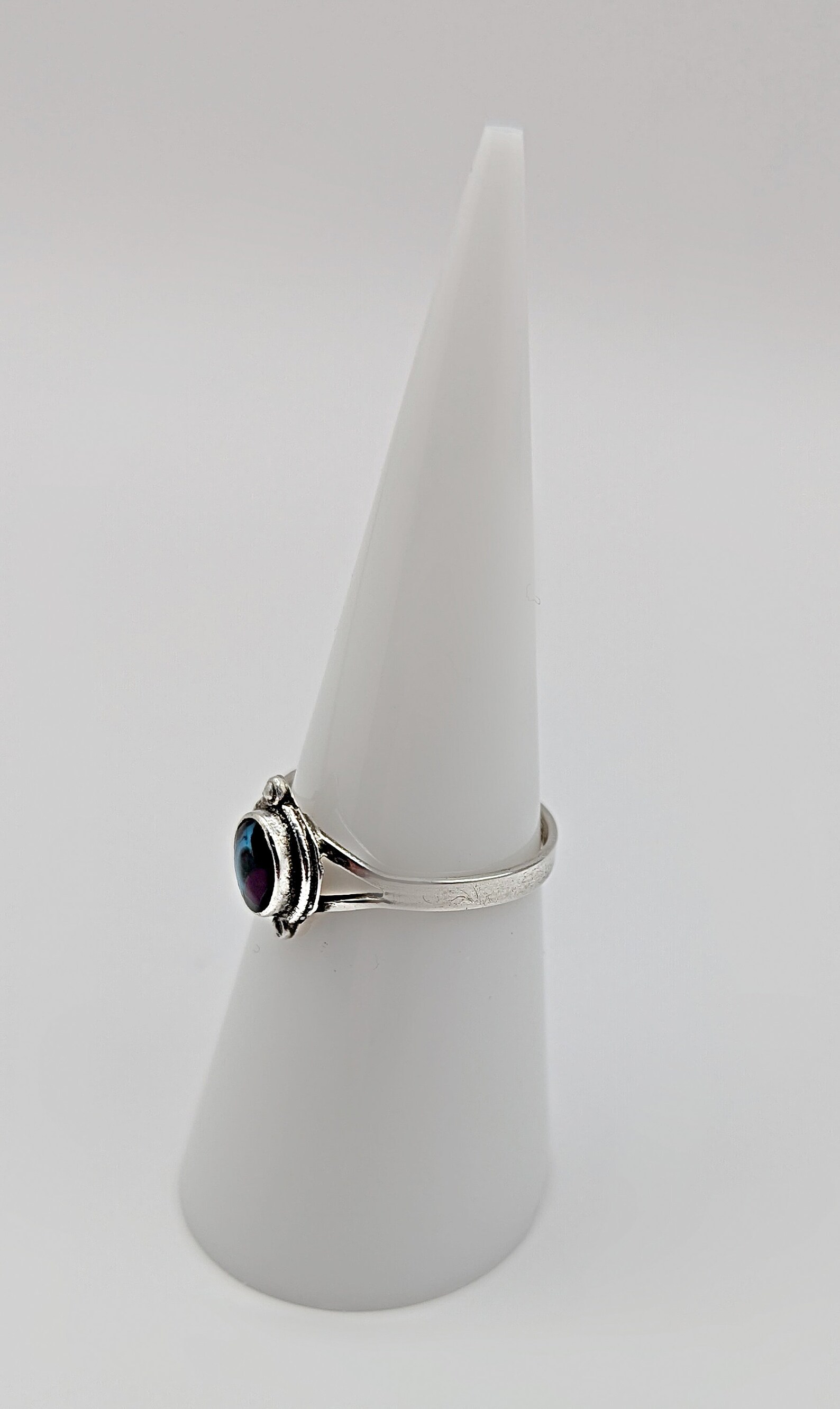 Purple and Blue Stone Ring Vintage Mexican Ring Dainty Silver Ring - Etsy