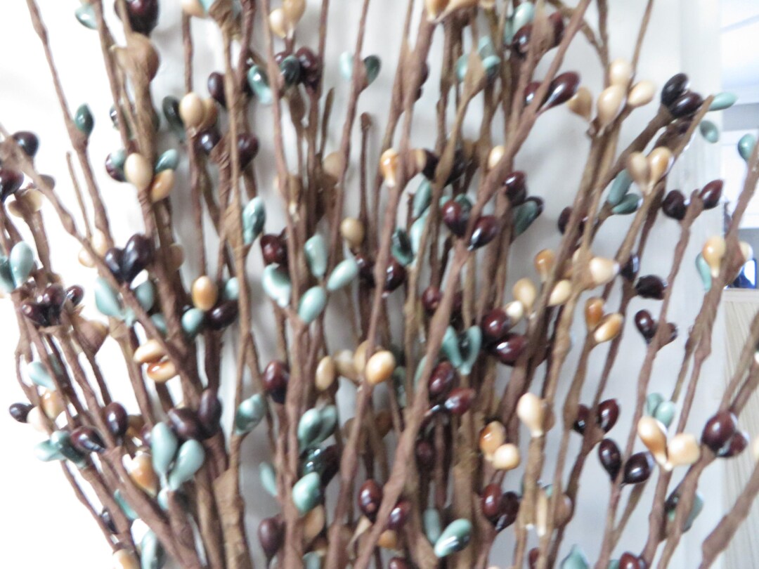 TEAL TAN BROWN Pip Berry Sprays Long and Full Pip Sprays - Etsy