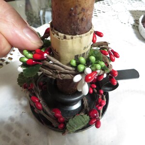 Primitive Black Candle Pan SMOLDERING CANDLE With TIMER Christmas ...