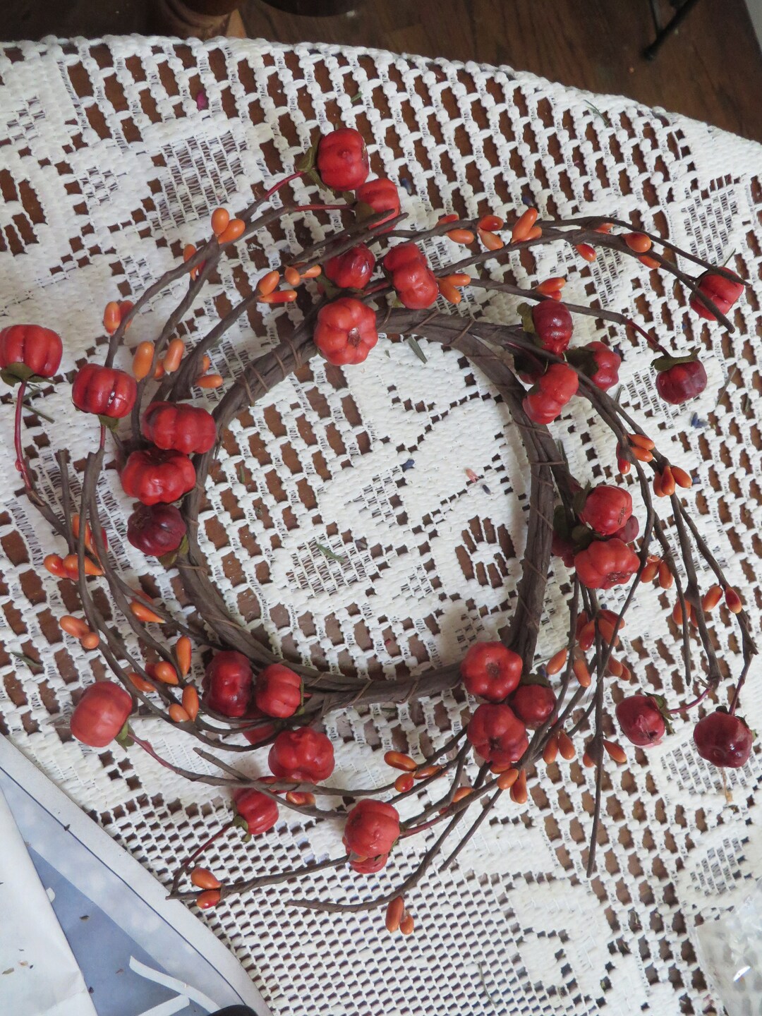 PIP BERRY CANDLE Ring Fall Pumpkin Candle Ring Halloween or ...