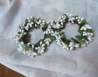 1 Inch Pip Berry Candle Rings set of 4, Ivory Taper Candle Ring ...