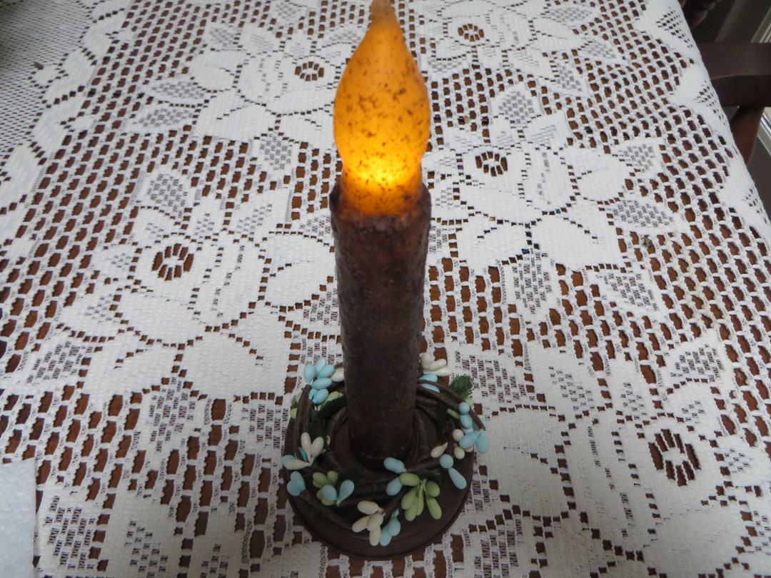 RUSTY MASON JAR Lid Mason Jar Rusty Lid With Taper Candle and Pip Berry ...