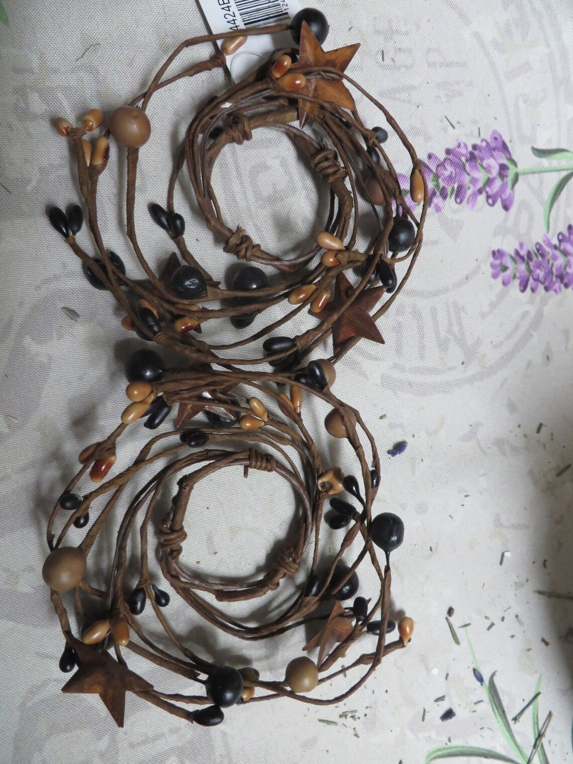 PRIMITIVE PIP BERRY Candle Rings Country Decor Small | Etsy