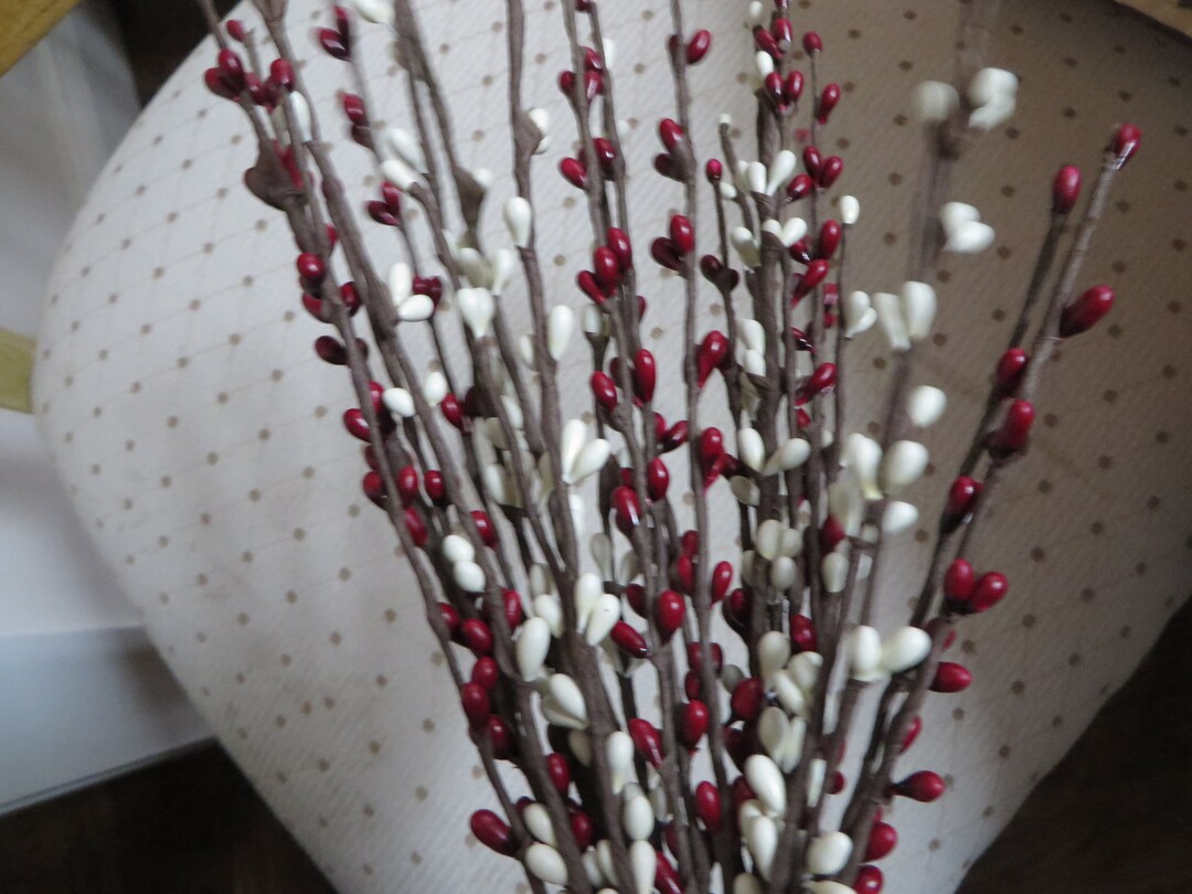 CREAM AND BURGUNDY Pip Berry Sprays Country Pip Berry Spray - Etsy