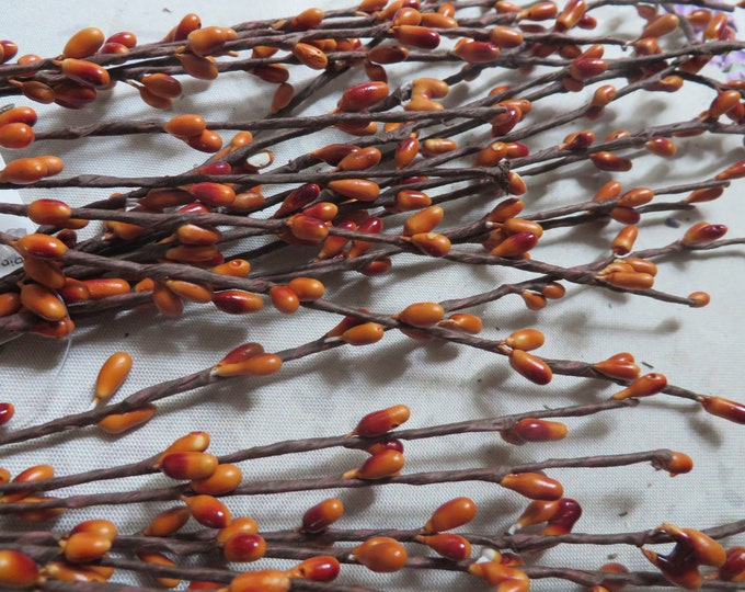 FALL PIP BERRY Stems Pumpkin Colored Pip Berries Orange Pip Berry ...