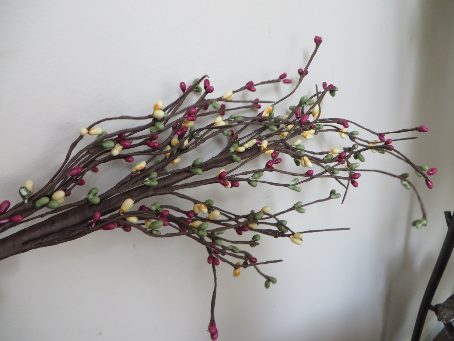 Long Full Multi Color Pip Berry Spray Pink Yellow Green Pip Berries - Etsy