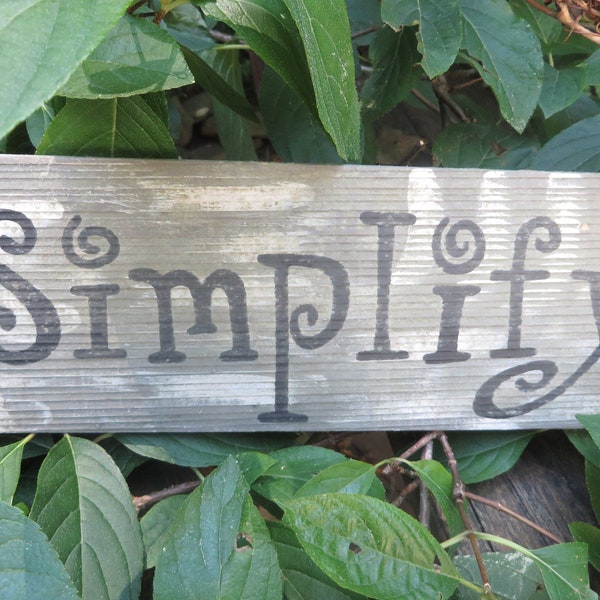 Simplify Sign - Etsy