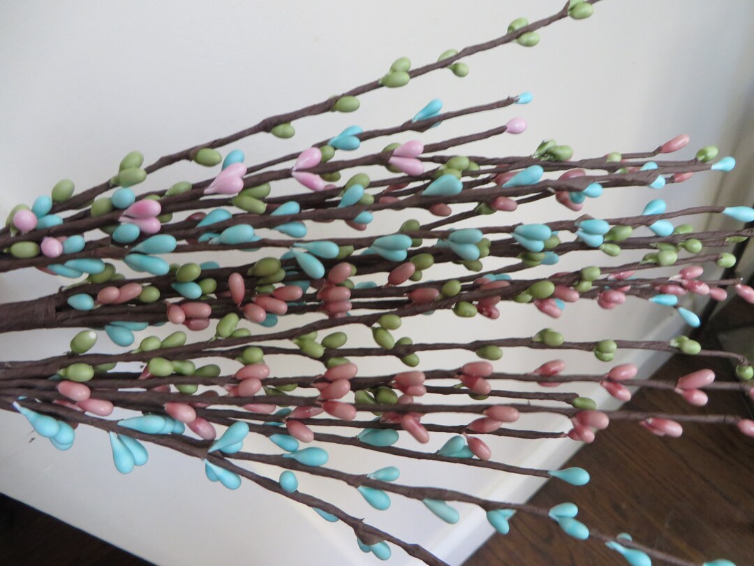 PINK GREEN AQUA Pip Sprays Spring Pip Berries Easter Colors - Etsy