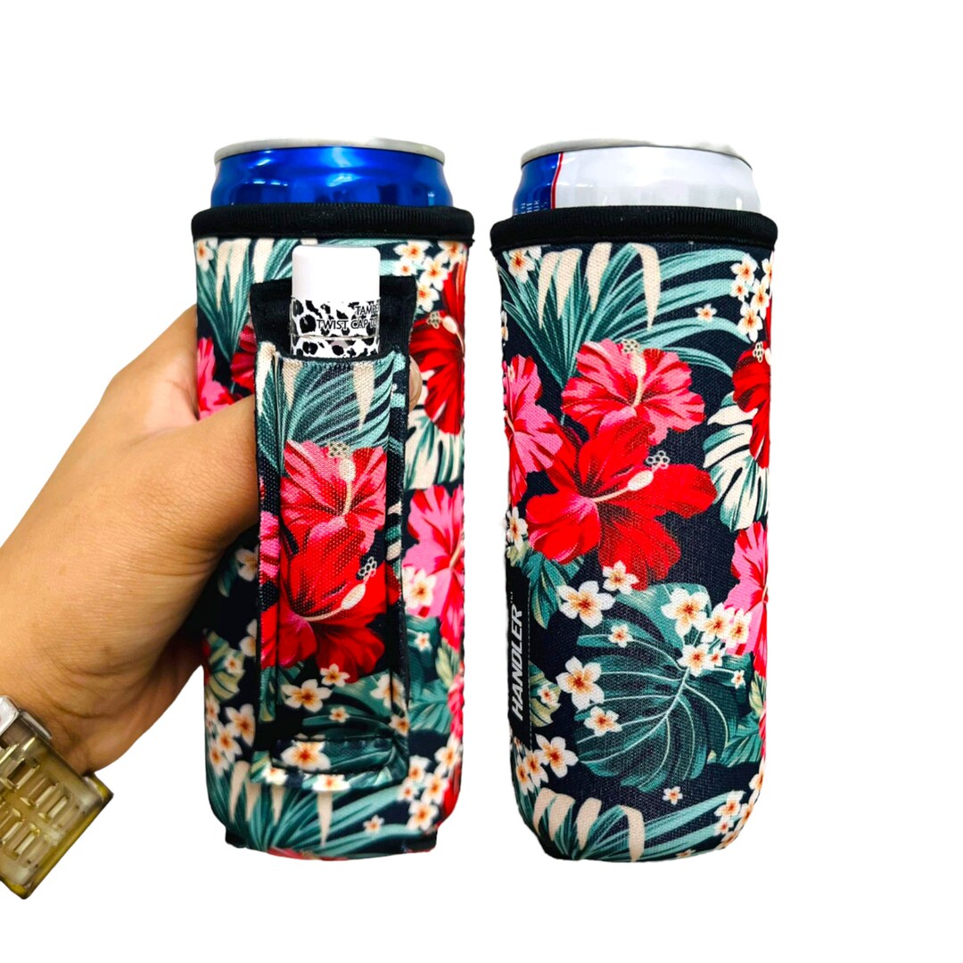 Hibiscus 12oz Slim Can Handler™ - Etsy