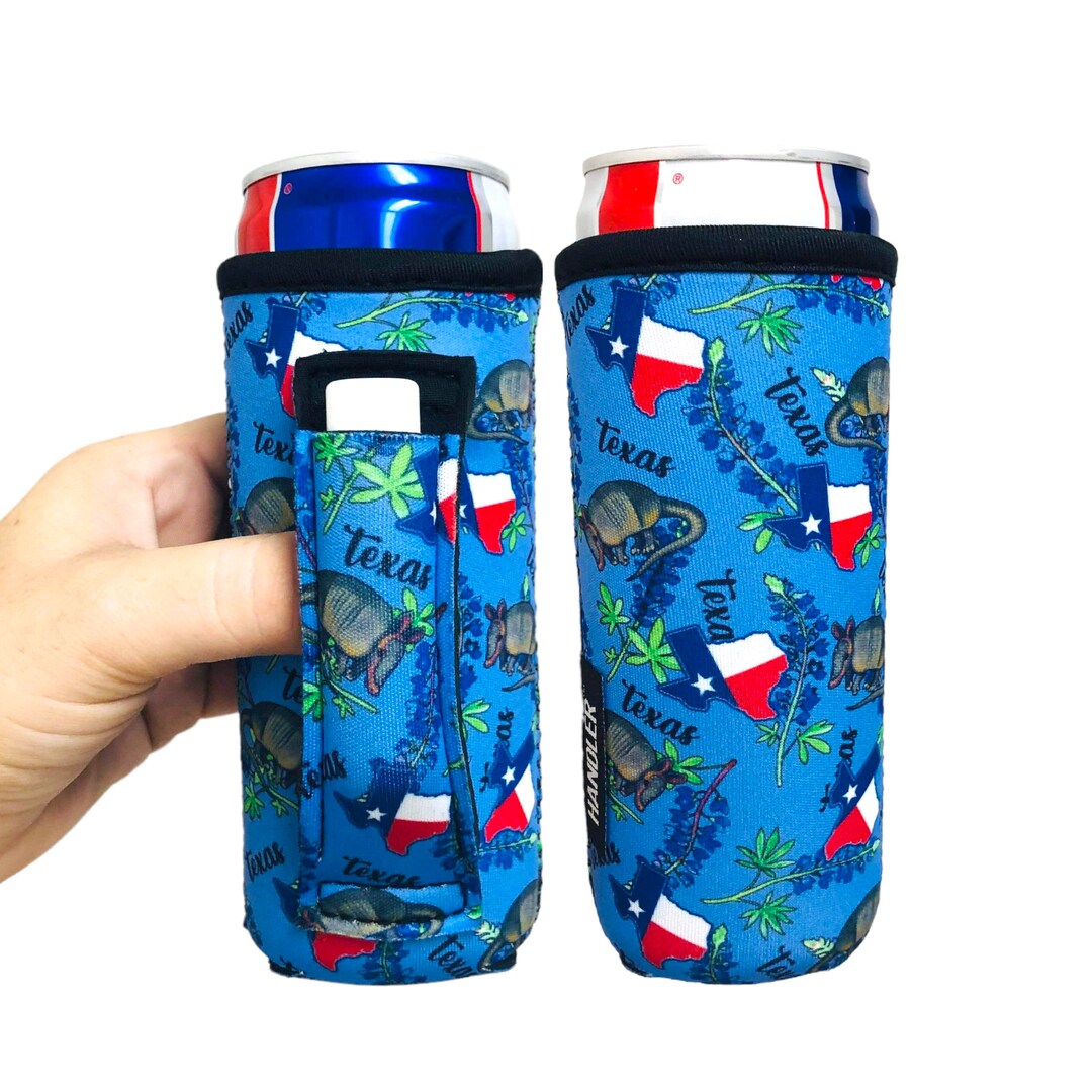 Texas Blue Bonnets 12oz Slim Can Handler™ - Etsy