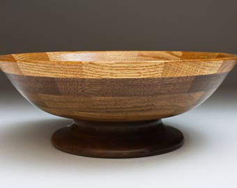 Wood pedestal bowl | Etsy