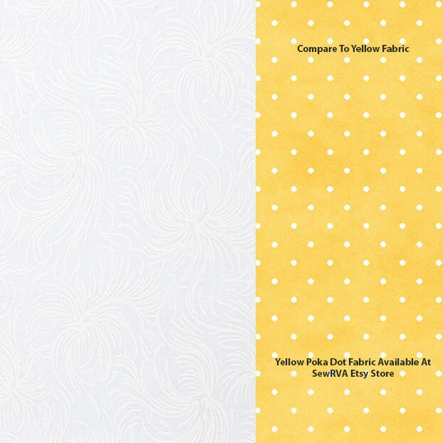 Bright White on White Cotton Tone on Tone Tonal Quilt Fabric by the ...