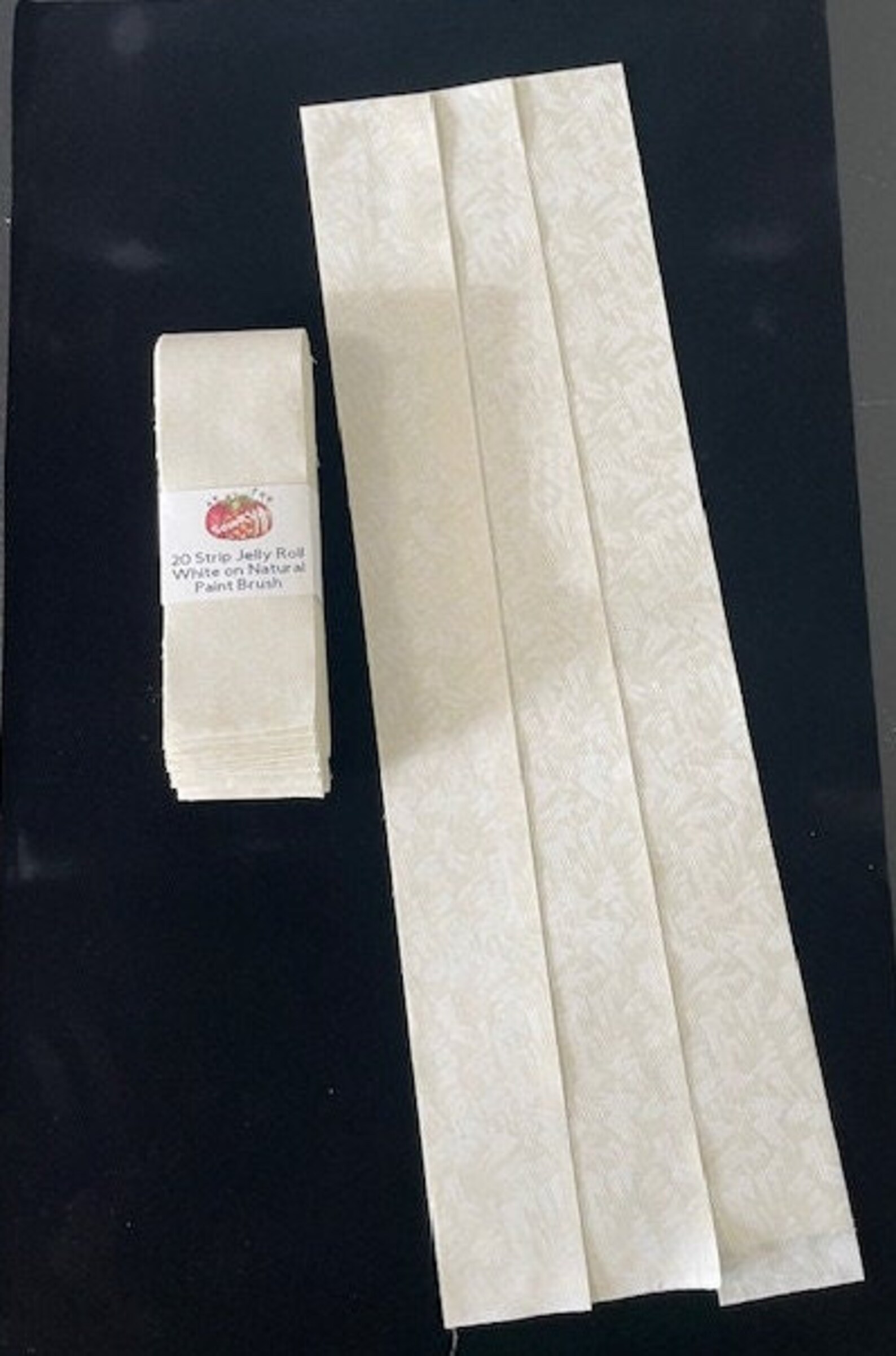Jelly Roll White on Natural Cream Ivory Beige Neutral 2 1/2 Strips, 100 ...