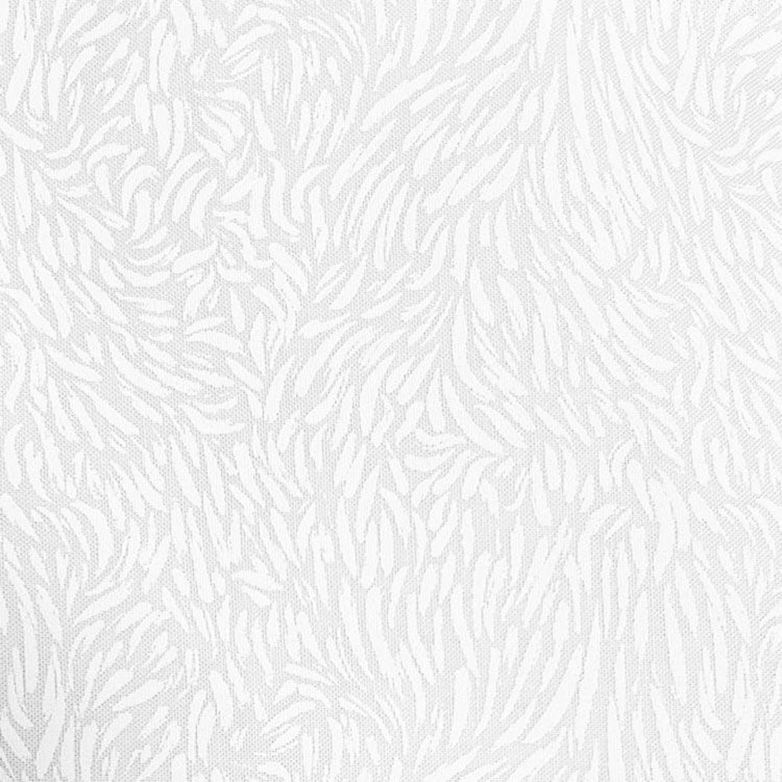 White on White 100% Cotton Tonal Quilt Fabric by the Half Yard - Leaf ...