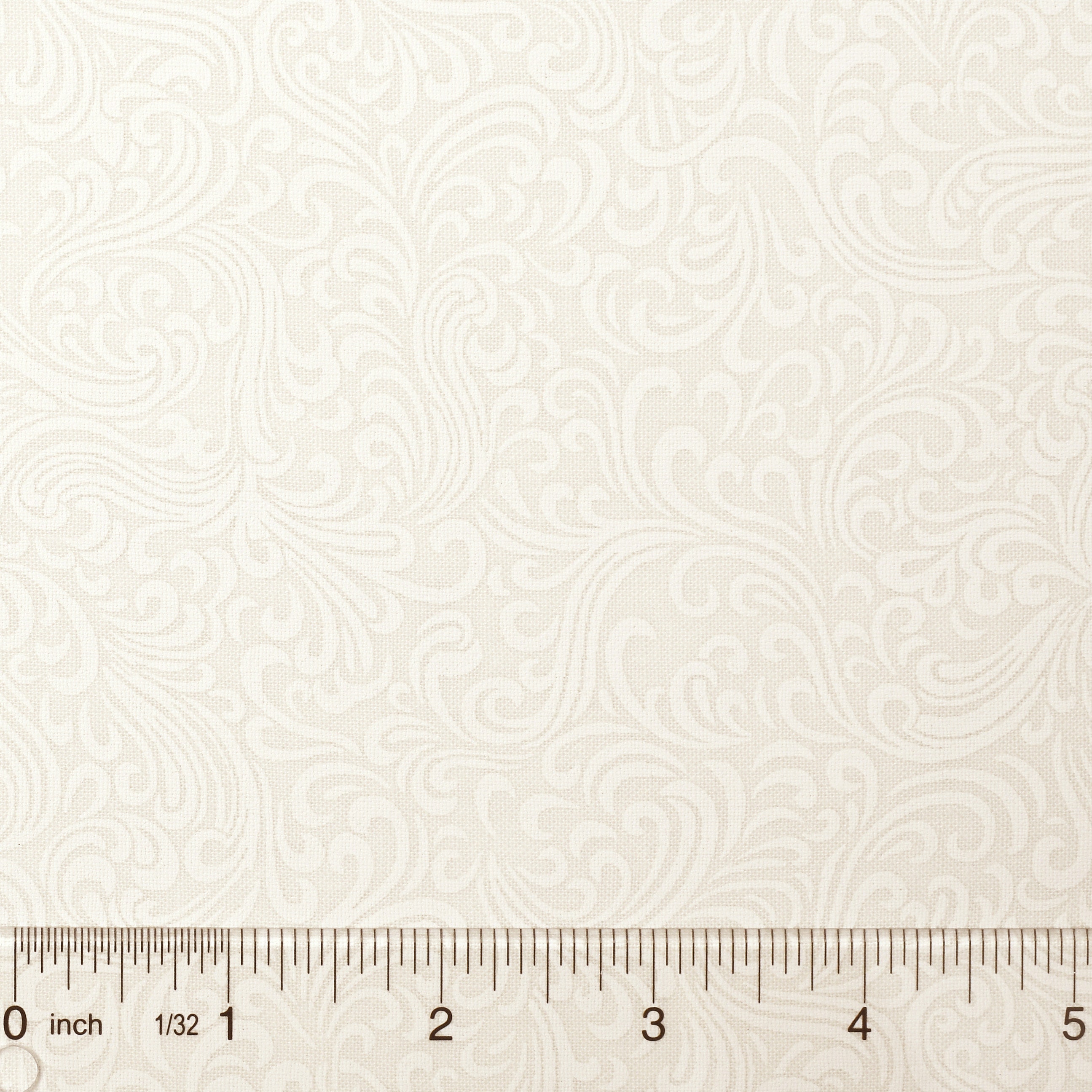 White on Cream Natural Swirl Cotton Quilt Fabric by the Half Yard ...