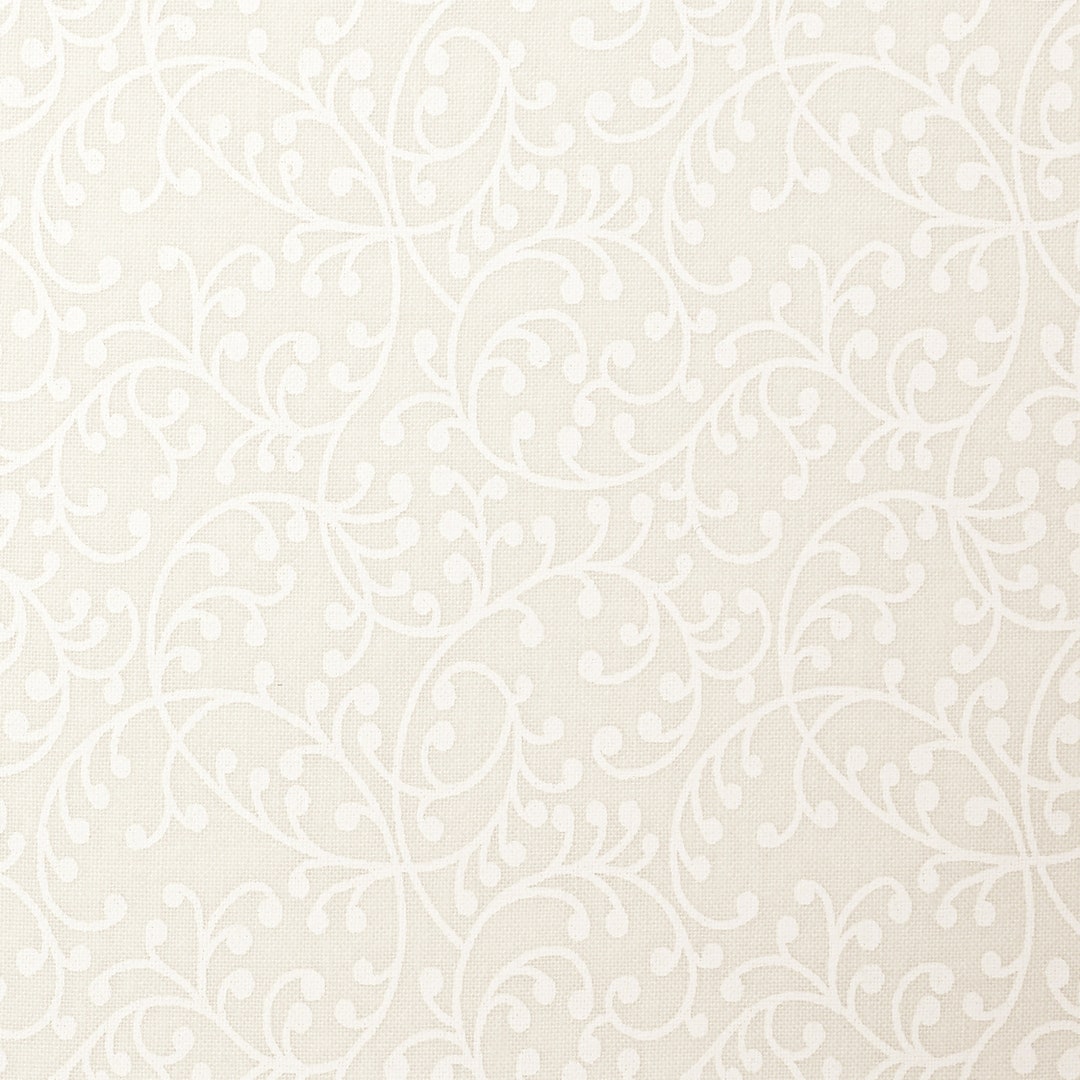 White on Natural Swirl Cotton Quilt Fabric: Neutral Beige Tone-on-tone ...