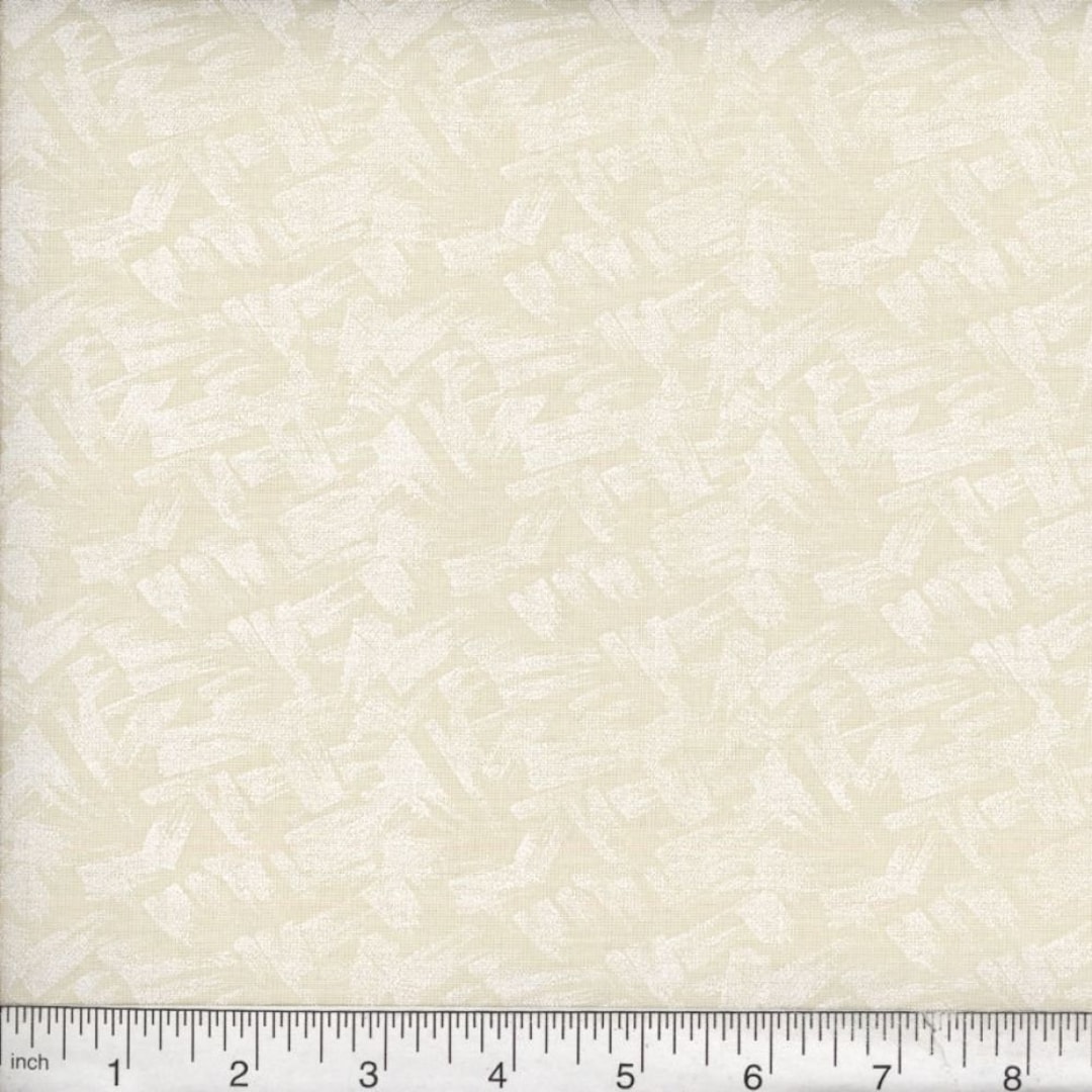 White on Natural Cream Neutral Ivory 100% Cotton Tonal Quilt Fabric by ...