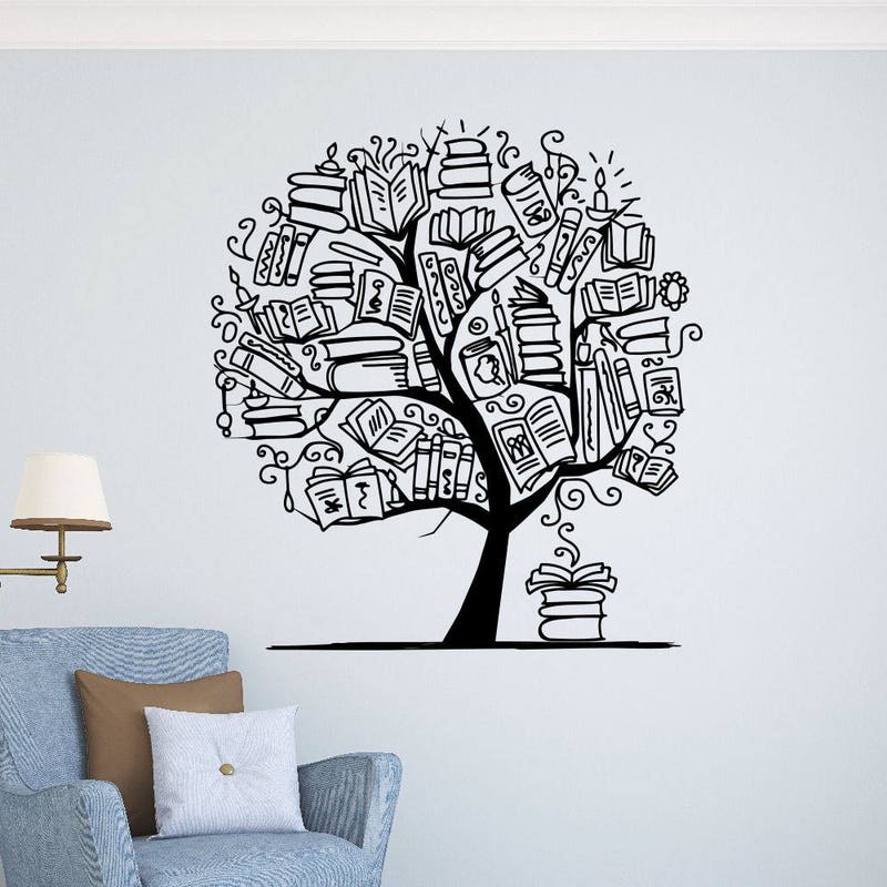 Library Wall Decals - Etsy