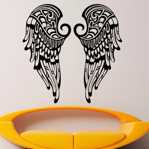 Ángel alas pared etiqueta vuelo vinilo Decal Sticker murales Interior ...