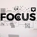 Focus Wall Decal Vinyl Sticker Motivational Quote Home Office Art Decor ...