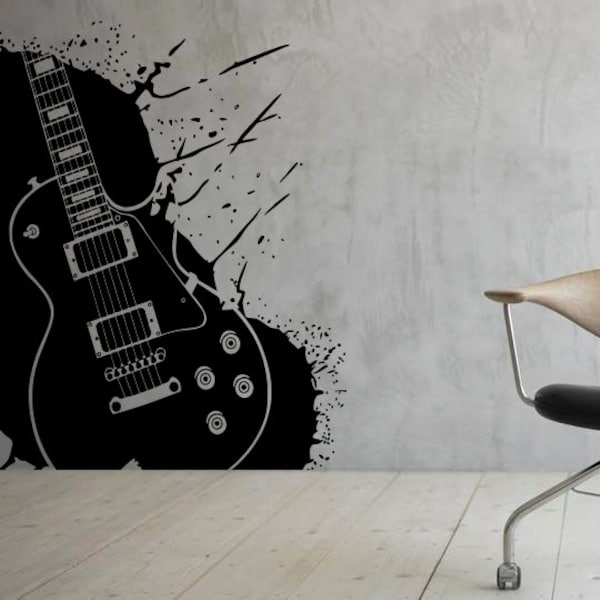 Guitar Wall Decal - Etsy