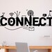 Connect Network Wall Decal Vinyl Sticker Home Office Technology Art ...