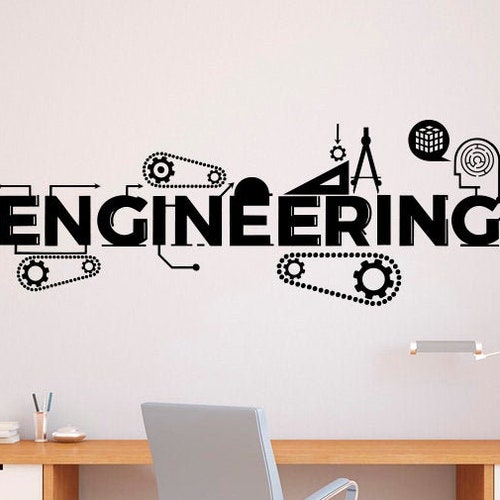 Engineering Wall Decal Vinyl Sticker Science Technology Art - Etsy