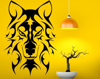 Wolf Wall Decal Animal Vinyl Stickers Cool Decor for Living | Etsy