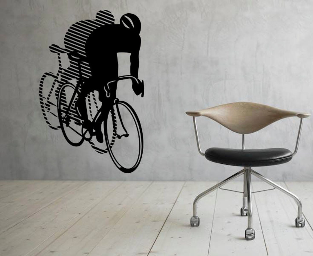 Bicycle Wall Decal Wall Vinyl Sticker Sport Bike Home Interior ...