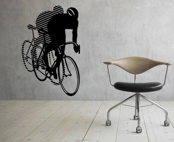 Bicycle Wall Decal Wall Vinyl Sticker Sport Bike Home Interior | Etsy