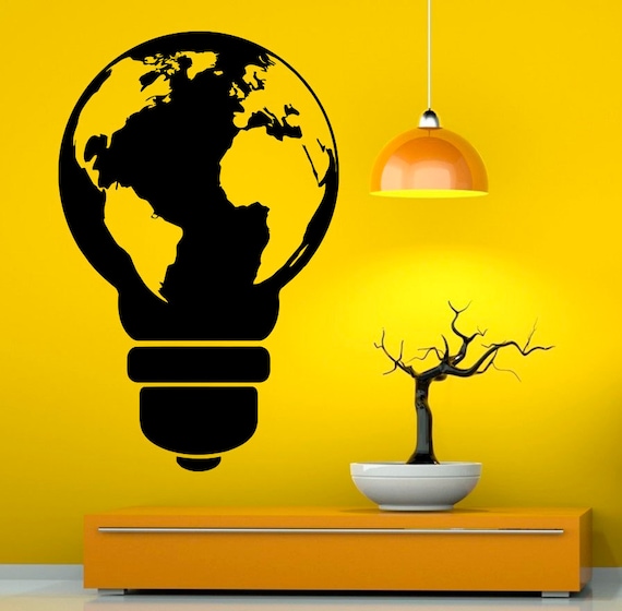 World Map Wall Vinyl Decal Sticker Art Design Murals Design | Etsy