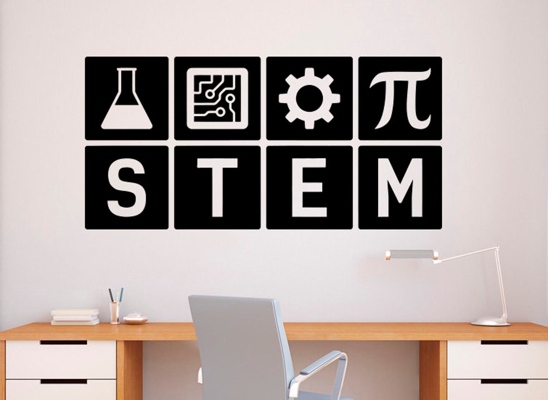 STEM Wall Decal Vinyl Sticker Science Technology Engineering ...