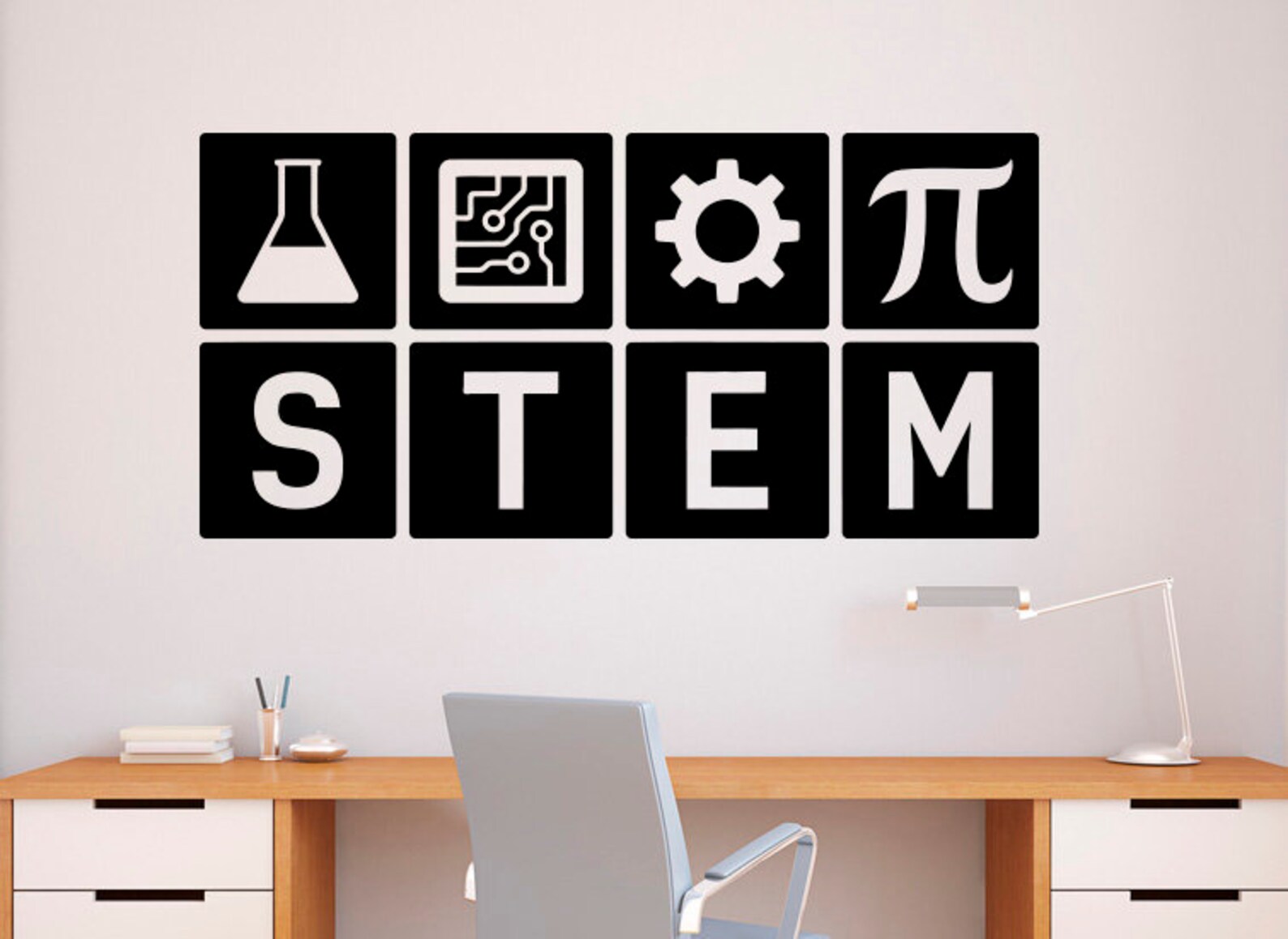 STEM Wall Decal Vinyl Sticker Science Technology Engineering - Etsy