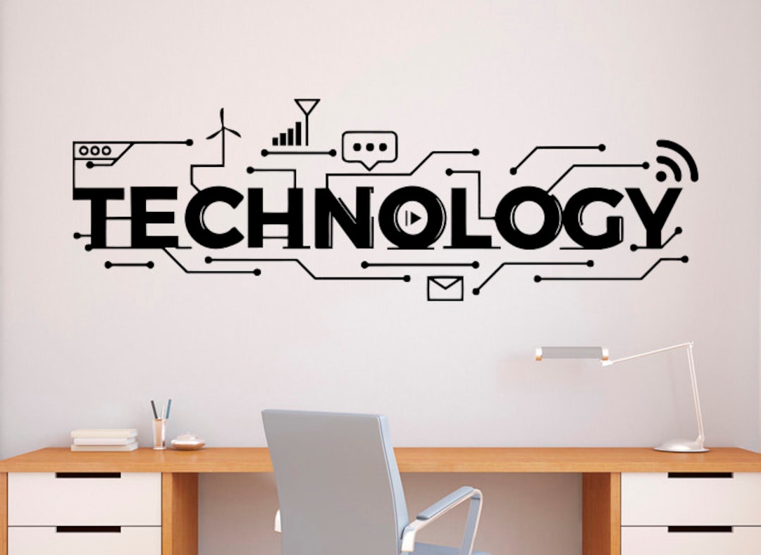 Technology Wall Decal Vinyl Sticker Science Education School Art Design ...