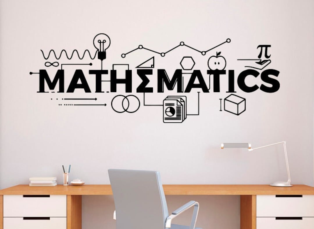 Mathematics Wall Decal Vinyl Sticker Science Technology Art Design ...