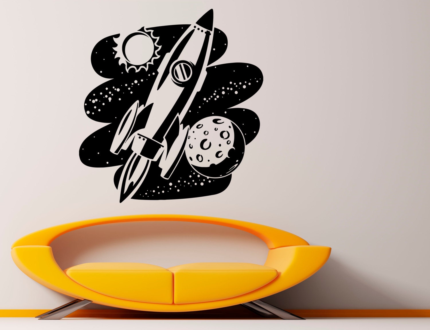 Space Wall Decal Vinyl Sticker Space Planet Moom Sun Murals - Etsy