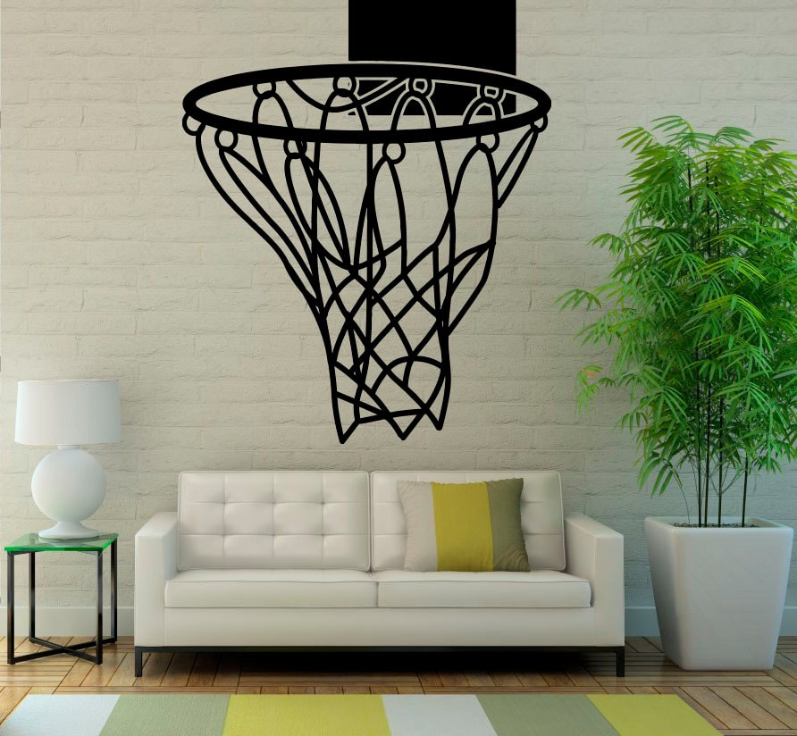 Basketball Wall Vinyl Decal Sport Sticker Interior Art Murals - Etsy