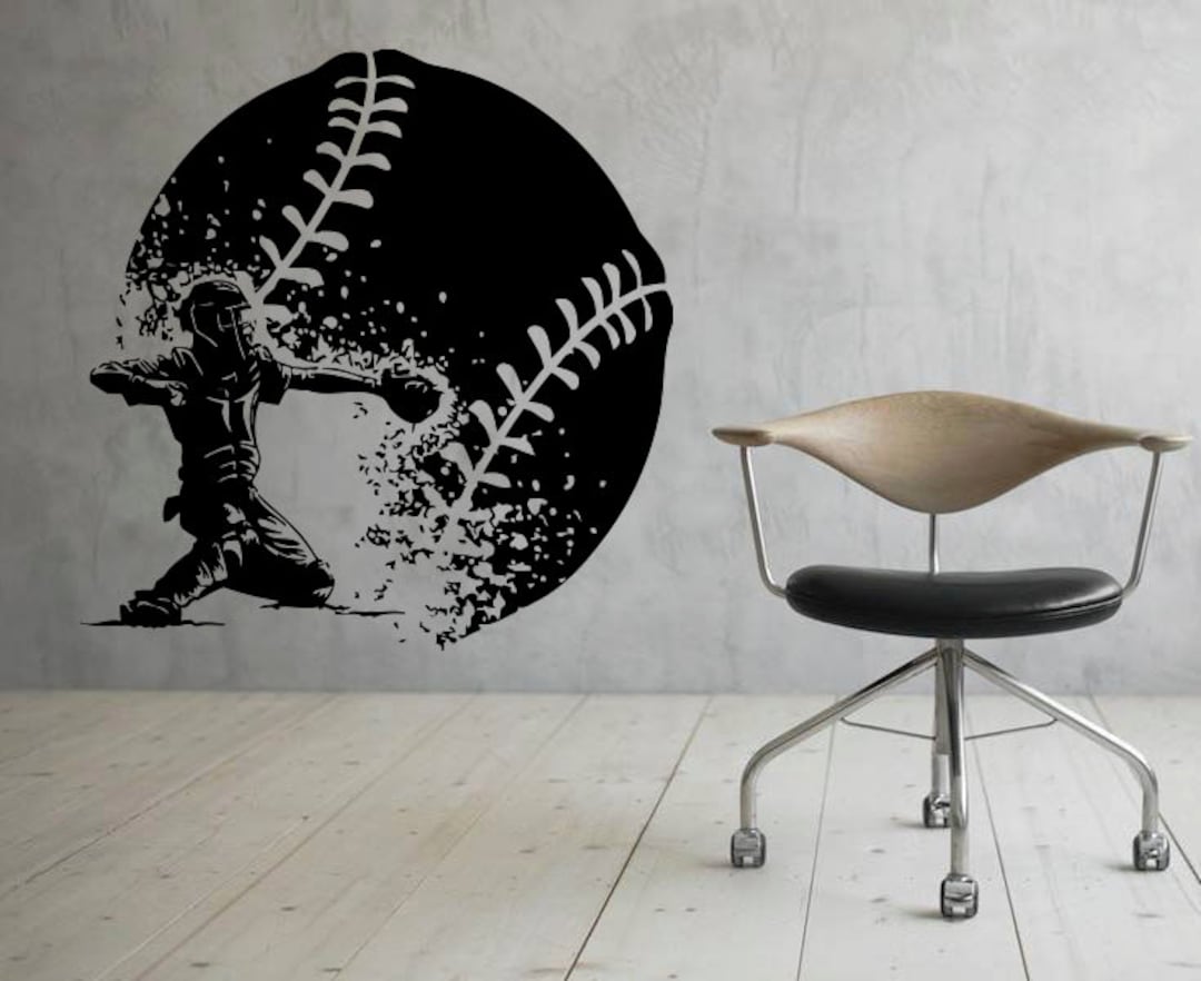 Baseball Wall Vinyl Decal Sports Stickers Art Design Murals Design ...
