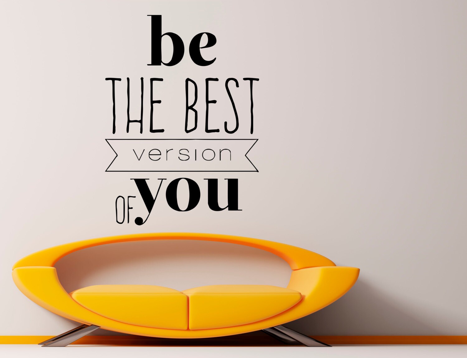 Quote Wall Vinyl Motivation Decal Be the Best Version of You | Etsy
