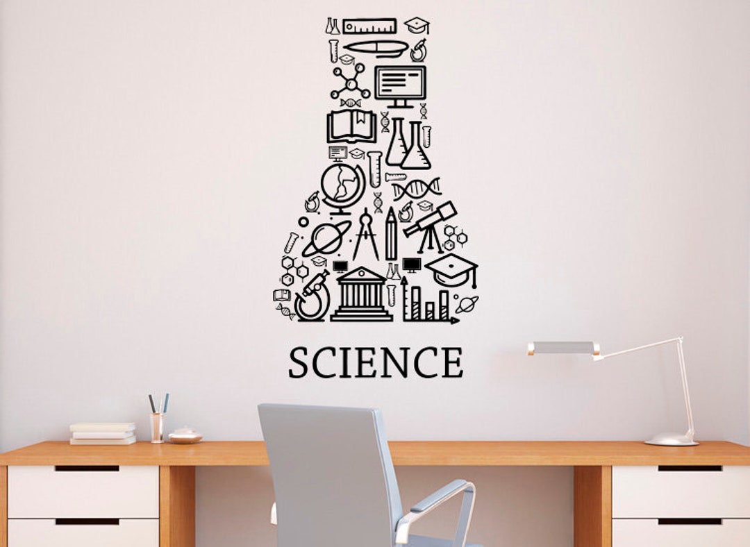 Science Education Wall Decal Vinyl Sticker School Home Office Art ...