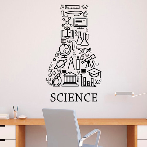 STEM Wall Decal Vinyl Sticker Science Technology Art Design - Etsy