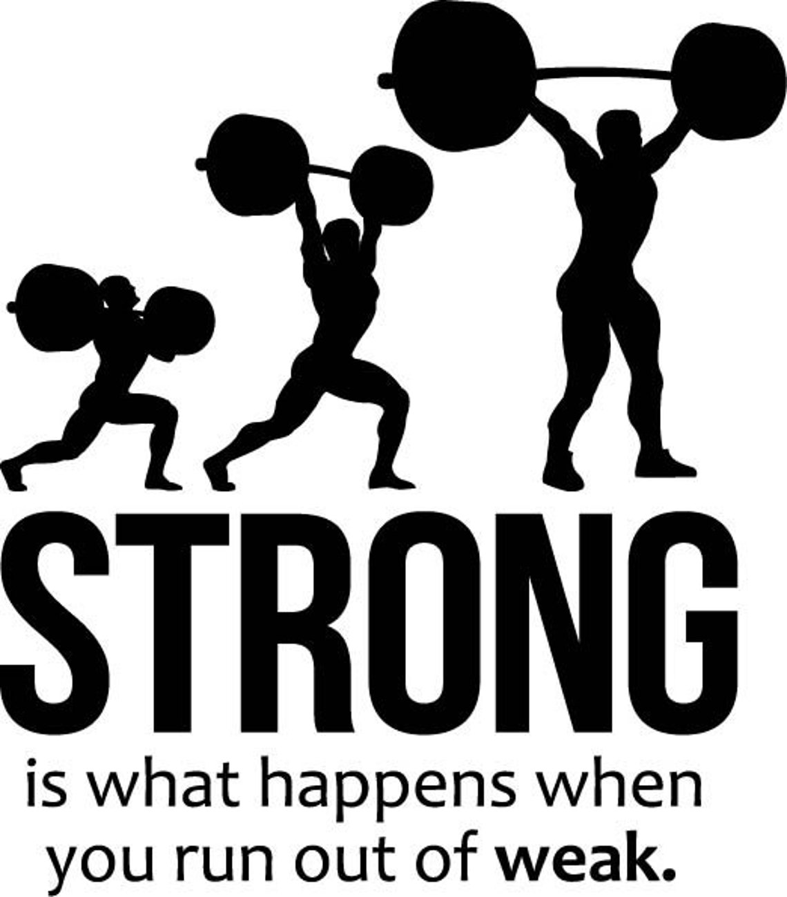 Strong Wall Quotes Vinyl Decal Sticker Murals Fitness Gym Room - Etsy