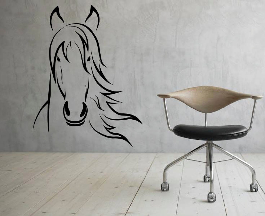 Beautiful Horse Wall Vinyl Decal Animal Stickers Vinyl Art Design ...