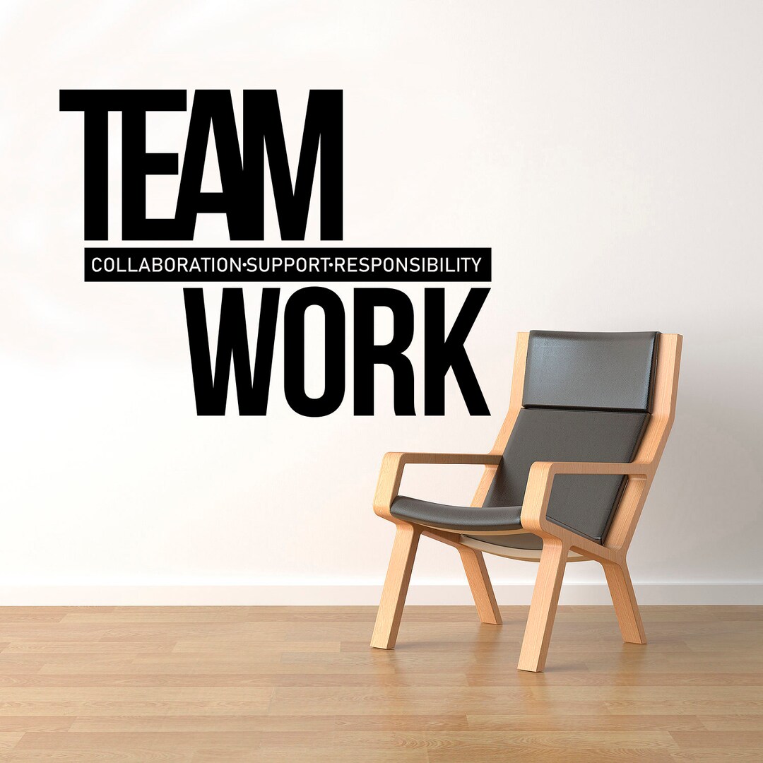 Teamwork Wall Decal Office Ideas Vinyl Sticker Motivation Inspirational ...